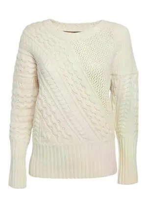 BURBERRY Burberry Cable Knit Crew Neck Sweater