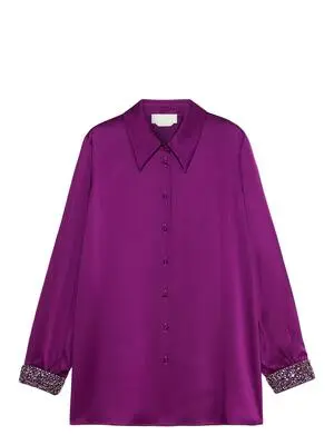 Marina Rinaldi Embellished Shirt - Purple