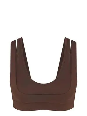 NIKESKIMS Double Strap Scoop Sports Bra - Brown