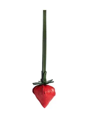 Jacquemus Leather Strawberry Bag Charm - Red