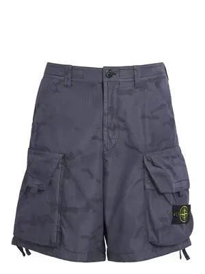 Stone Island Ripstop Faded Camo Cargo Shorts - Grey