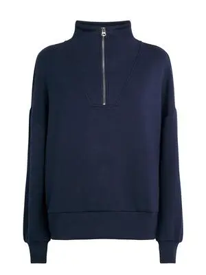 Varley Doublesoft Hawley Half-zip Sweatshirt - Navy