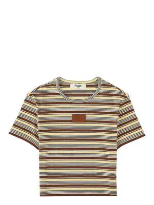 Fendi Striped Cotton Knit Top - Multicolour