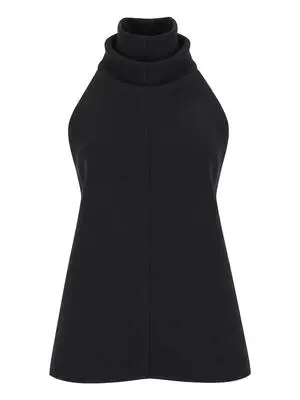 Khaite Rone" High Neck Halter Top - Black