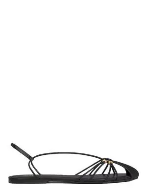 Celine Cocktail Sandal In Goatskin - Black