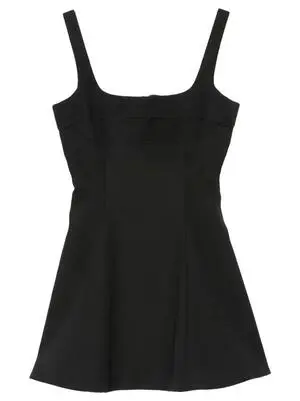 Stine Goya Square Neck Flared Dress - Black