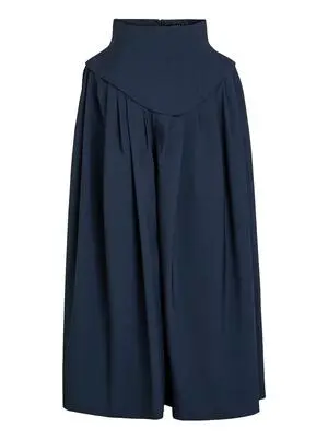 A.W.A.K.E. Mode Basque Pleated Wide-leg Wool-blend Trousers - Navy