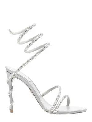 Rene Caovilla Rene Caovilla Stiletto High Heel Sandals With Crystal Embellishment Grey