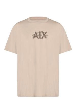 Armani Exchange Man T-shirt Sand Size Xl Cotton Sand