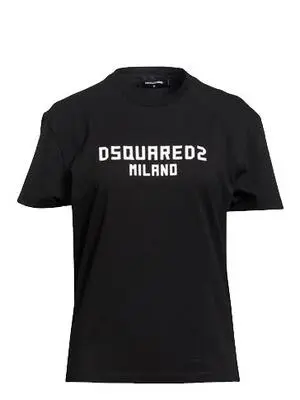 Dsquared2 Cotton T-shirt With Logo Print - Black