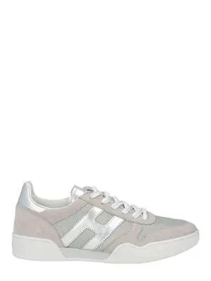 Hogan Leather And Textile Fiber Low-top Sneakers - Grey