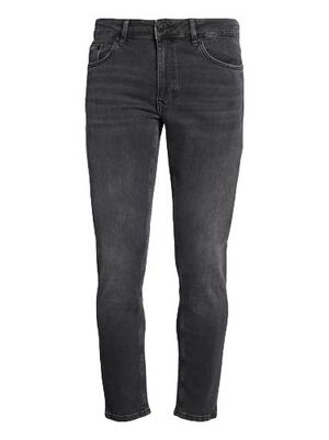 Versace Skinny Jeans In Charcoal Cotton With Stretch Fabric - Grey