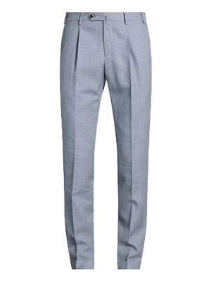 PT TORINO Tailored Virgin Wool And Linen Jacquard Pants - Blue