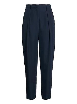 Armani Exchange Crepe Tapered High-waisted Pants - Navy