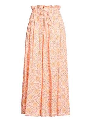 CONNOR & BLAKE Multicolor Cotton Maxi Skirt - Orange