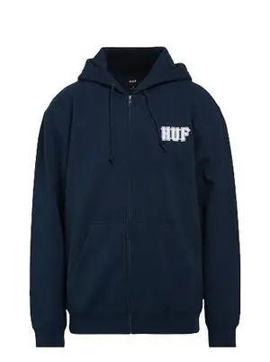 HUF HUF Zip Up Hooded Sweatshirt With Brand Logo