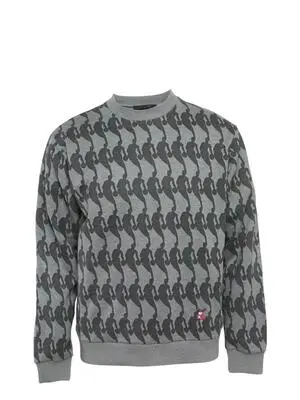 LOUIS VUITTON Logo Embroidered Crewneck Sweatshirt - Grey