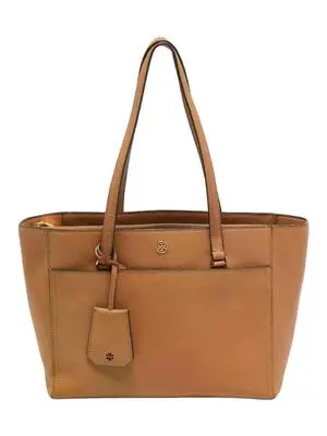 Tory Burch Robinson Saffiano Leather Tote Bag - Brown