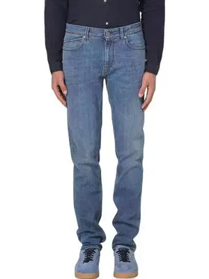 RE-HASH Faded Effect Five-pocket Jeans - Blue