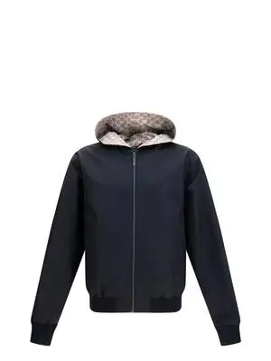 Gucci Reversible Zip Jacket In Cotton - Black