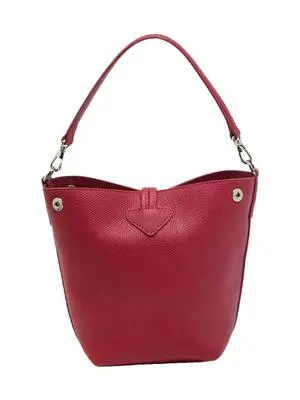 Longchamp Le Roseau Leather Tote Bag - Red