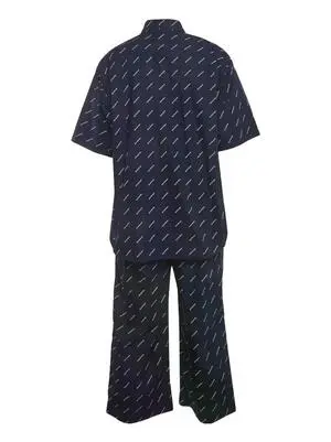Balenciaga Logo-print Pajama Set - Blue