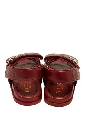 Gucci Double-g Flat Sandals - Red