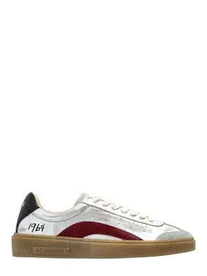Dsquared2 Rider" Metallic And Suede Low Top Sneakers - Silver