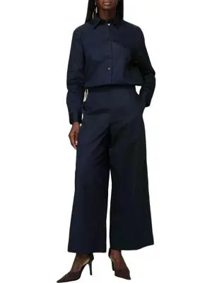 Max Mara Cropped Wide-leg Trousers - Blue