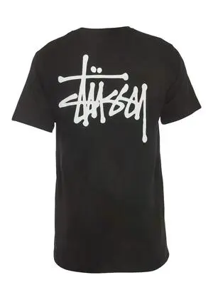 StÜssy Logo-print Cotton T-shirt - Black