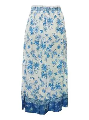 Sandro Floral Print Skort - Blue