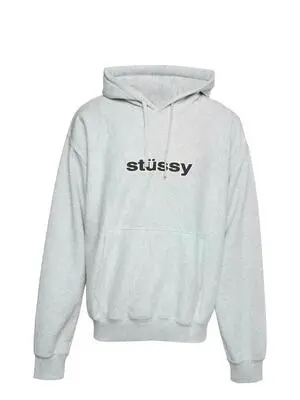 StÜssy Logo Print Hoodie - Grey