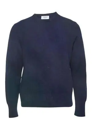 Thom Browne Back Stripe Crewneck Sweater - Blue