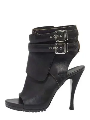 Balenciaga Buckled Ankle Boots - Black