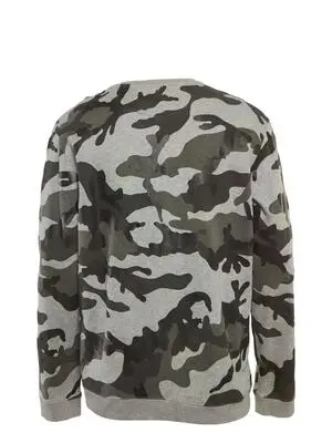 Valentino Garavani Camouflage Print Crew Neck Sweatshirt - Grey