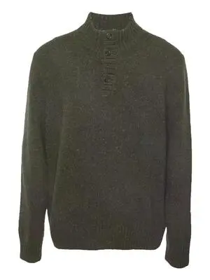 Polo Ralph Lauren Button-up Mock Neck Sweater - Green