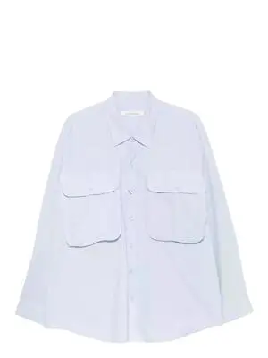 SUNFLOWER Flap-pocket Shirt - Blue