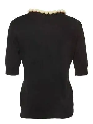 Moschino Pearl Embellished T-shirt - Black