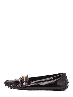 LOUIS VUITTON Patent Leather Oxford Ballet Flats - Red