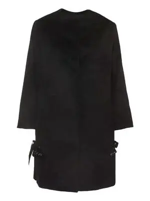 Max Mara Embellished Coat - Black