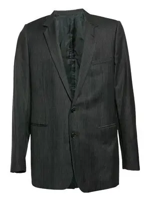 Dior Striped-pattern Single-breasted Blazer - Grey