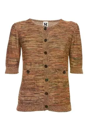 Missoni Short-sleeve Button-front Cardigan - Brown