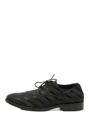 Balenciaga Logo-print Lace-up Derby Shoes - Black