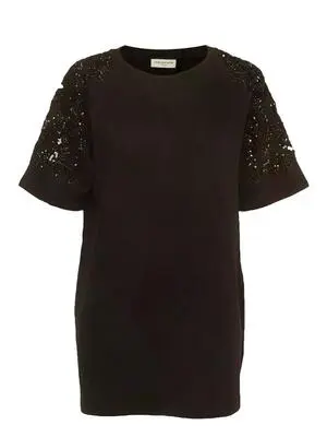 Dries Van Noten Sequin Embellished Crewneck T-shirt - Black