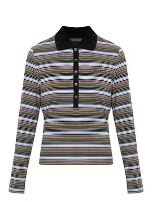 Marni Long-sleeve Striped Polo - Multicolour
