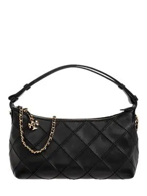 Tory Burch Fleming Quilted Leather Shoulder Bag - Black
