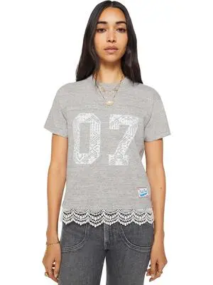 MOTHER The Footballer Heather T-shirt - Grey
