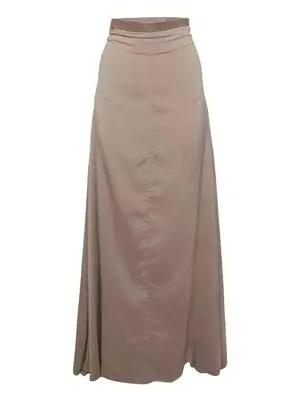 Brunello Cucinelli Monili Waistband Straight Cut Skirt - Neutrals