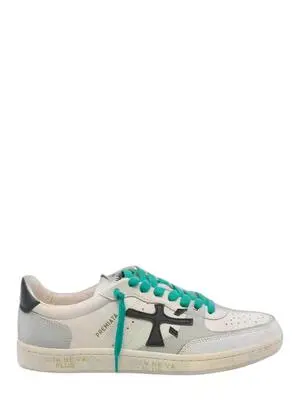 Premiata Clay Logo-patch Sneakers - Neutrals