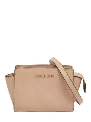 Michael Kors Selma Leather Crossbody Bag - Neutrals